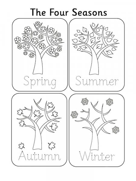 Seasons coloring pages