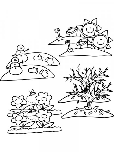 Seasons coloring pages