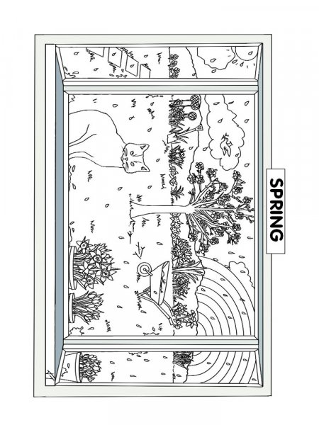 Seasons coloring pages
