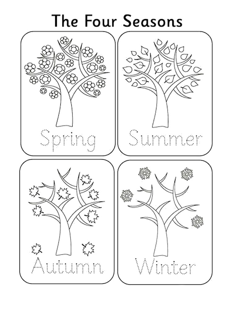 Seasons Coloring Pages