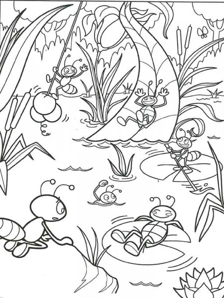 Swamp coloring pages