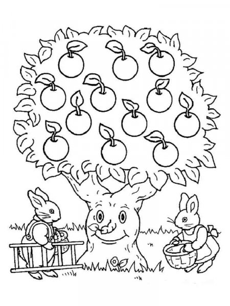 Trees coloring pages