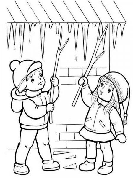 Winter coloring pages