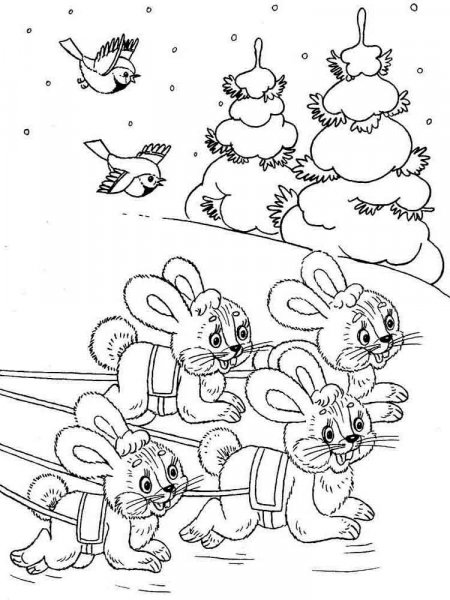 Winter coloring pages