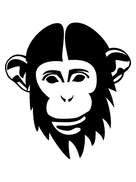Monkey Stencils - Free Printable