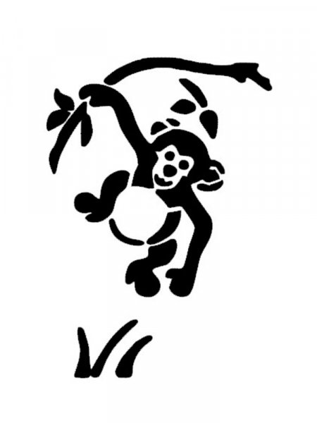 Monkey Stencils - Free Printable