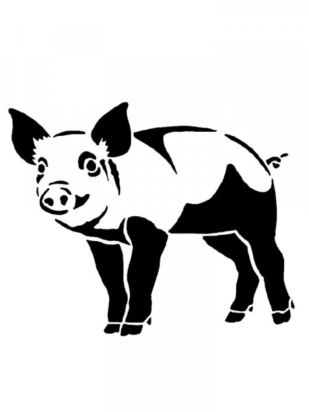 Pig Stencils - Free Printable