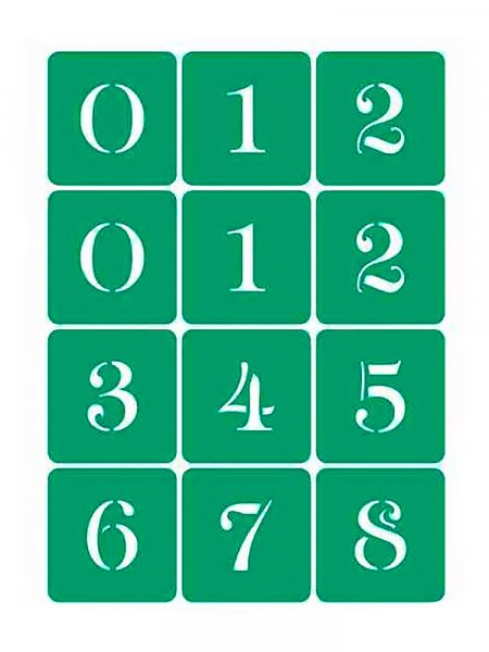Number Stencils
