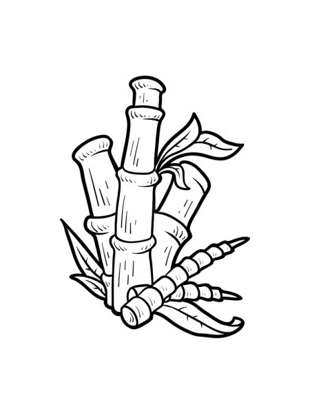 Bamboo coloring pages