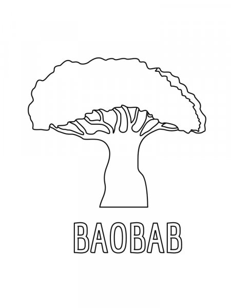 Baobab coloring pages